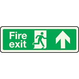 W301 Fire Exit Sign Arrow Up